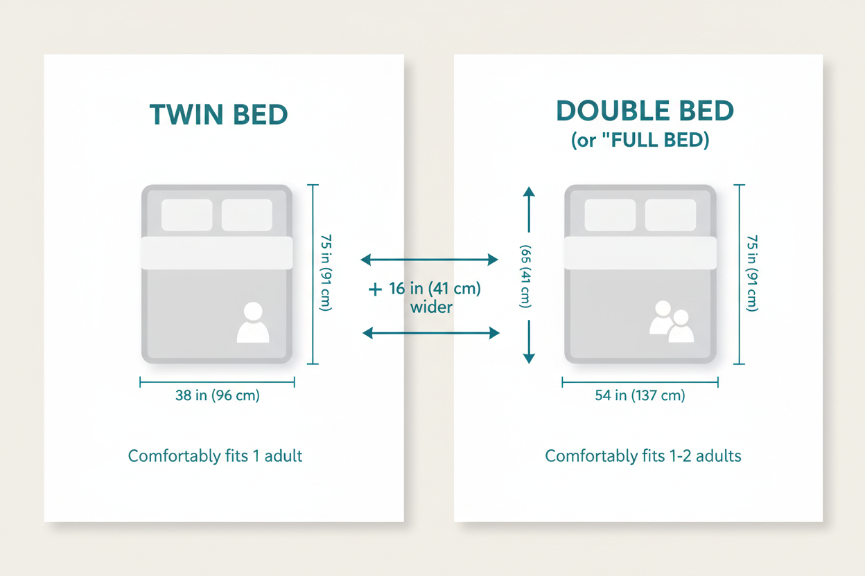 Twin vs. Double Bed: Which Size Do You Actually Need? – HOMSEE